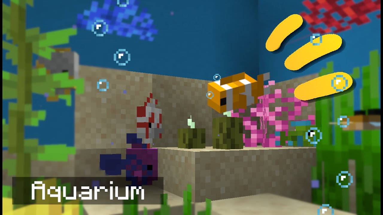 Aquariums: Minecraft: How to build a cute Aquarium - Flake Food