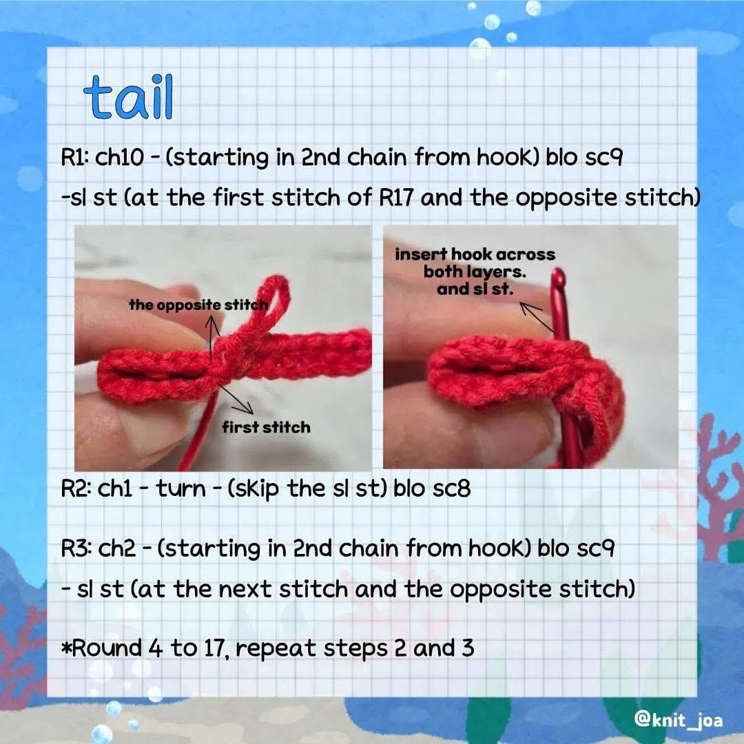 Betta Fish: Betta fish crochet pattern from Tedoo (@knit_joa) - Flake Food