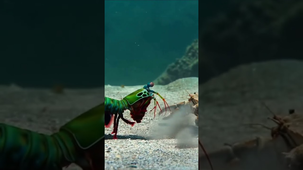 Aquariums: Mantis shrimp punch with crab #mantisshrimp #aquarium # ...